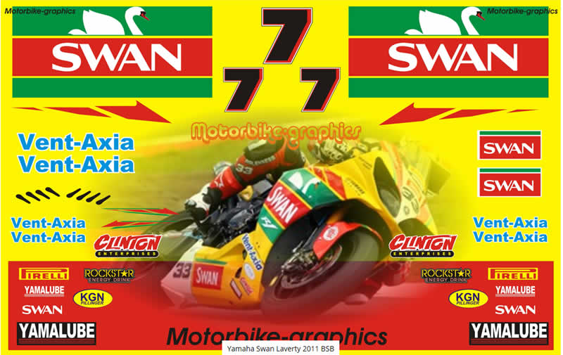 Yamaha Swan Laverty 2011 BSB | MX Decals
