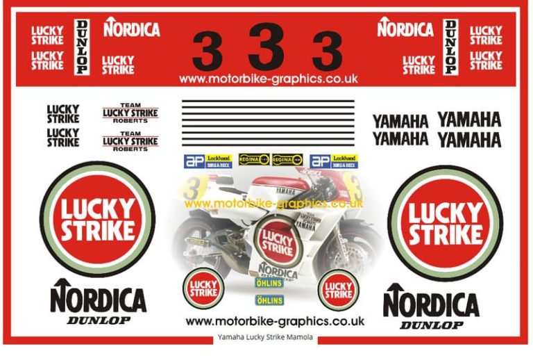 Yamaha Lucky Strike Mamola | MX Decals