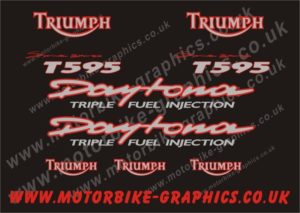 Daytona T595 Fuel Injection Decals | MX Decals