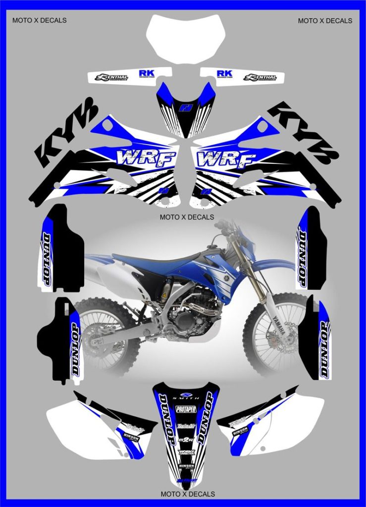 Yamaha-Team WR250F-WR450F 2007-2008-2009 Graphics Stickers Decals Kit ...